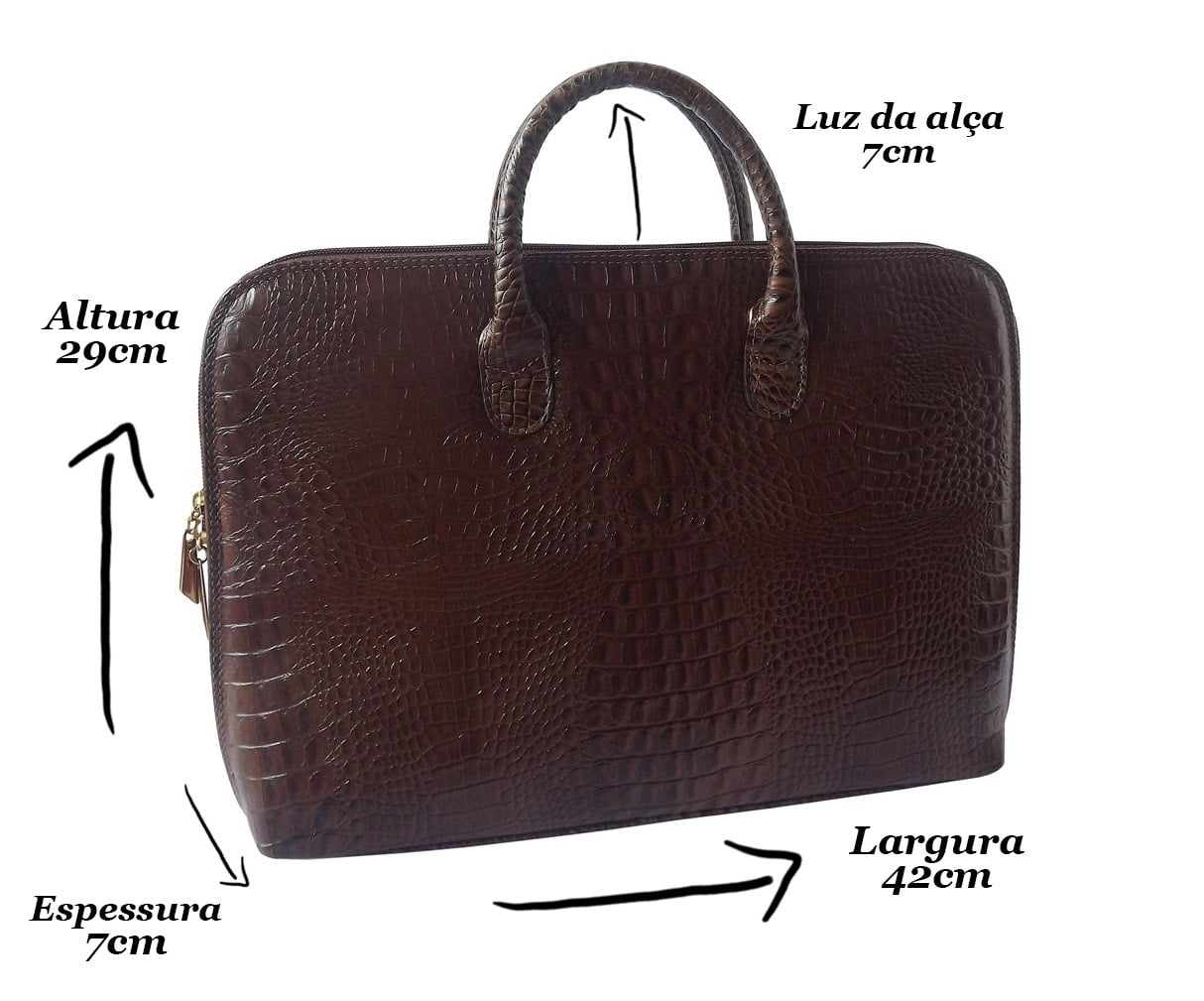 Bolsa Pasta Feminina Couro Notebook Marrom - NOTORE